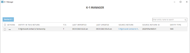 K-1 Manager